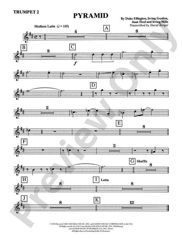 Pyramid: 2nd B-flat Trumpet: 2nd B-flat Trumpet Part - Digital Sheet ...