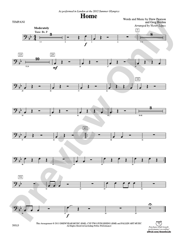 Home: Timpani: Timpani Part - Digital Sheet Music Download