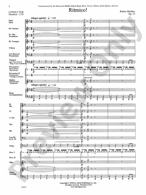 Ritmico!: Score: Concert Band Score - Digital Sheet Music Download