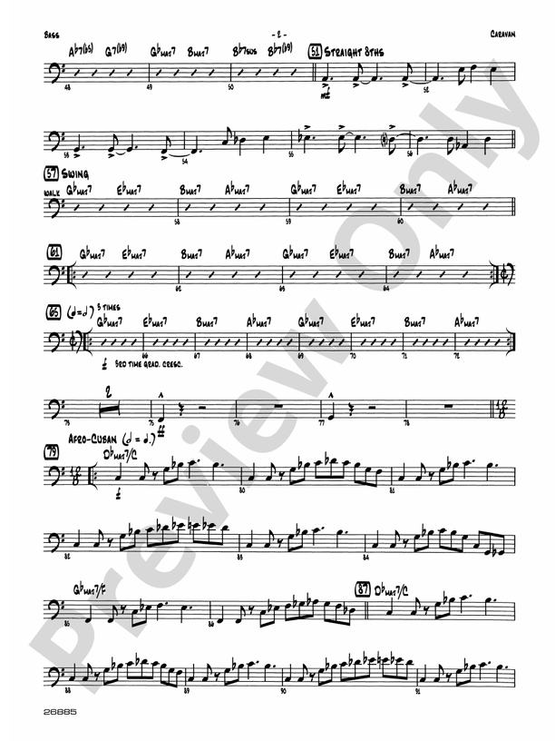 Caravan: String Bass: String Bass Part - Digital Sheet Music Download