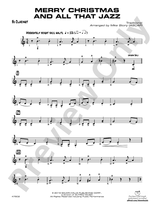 Merry Christmas and All That Jazz: 1st B-flat Clarinet: 1st B-flat ...