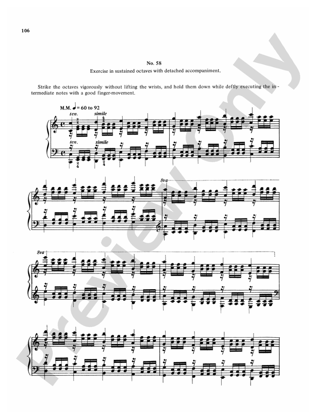 Hanon: The Virtuoso Pianist (Complete): No. 58 Part - Digital Sheet Music Download