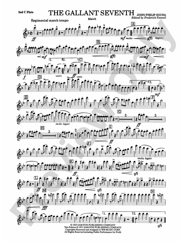 The Gallant Seventh: 2nd Flute: 2nd Flute Part - Digital Sheet Music ...