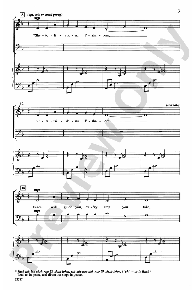 Journey in Peace: SAB Choral Octavo: Andy Beck - Digital Sheet Music ...