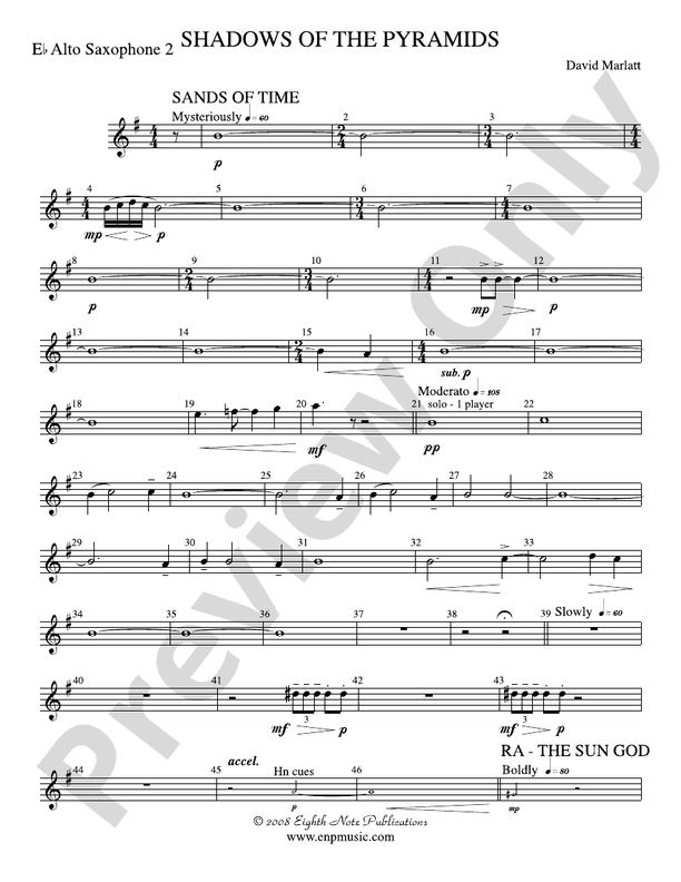 Shadows of the Pyramids: 2nd E-flat Alto Saxophone: 2nd E-flat Alto ...