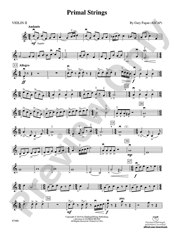 Primal Strings: 2nd Violin: 2nd Violin Part - Digital Sheet Music Download