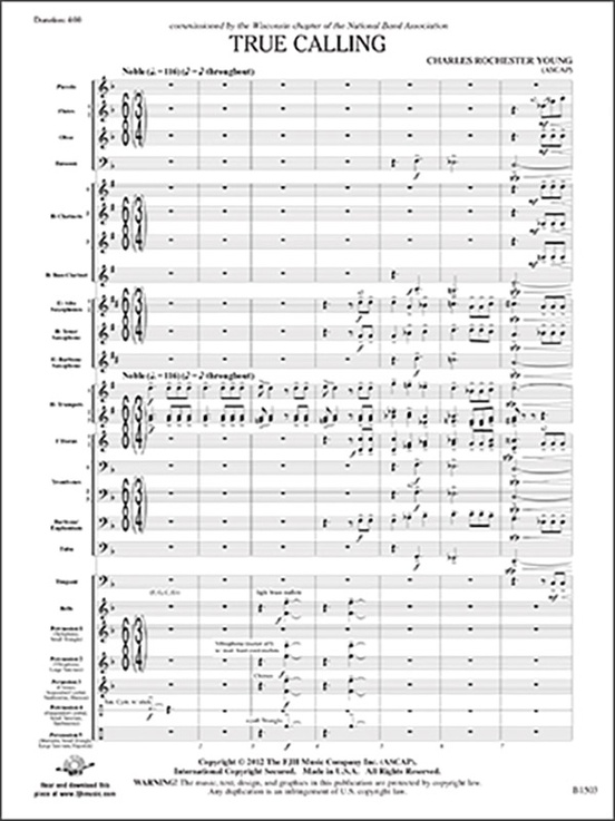 True Calling: : Charles Rochester Young - Digital Sheet Music Download
