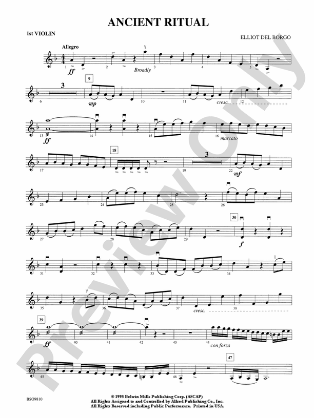 Ancient Ritual: 1st Violin: 1st Violin Part - Digital Sheet Music Download