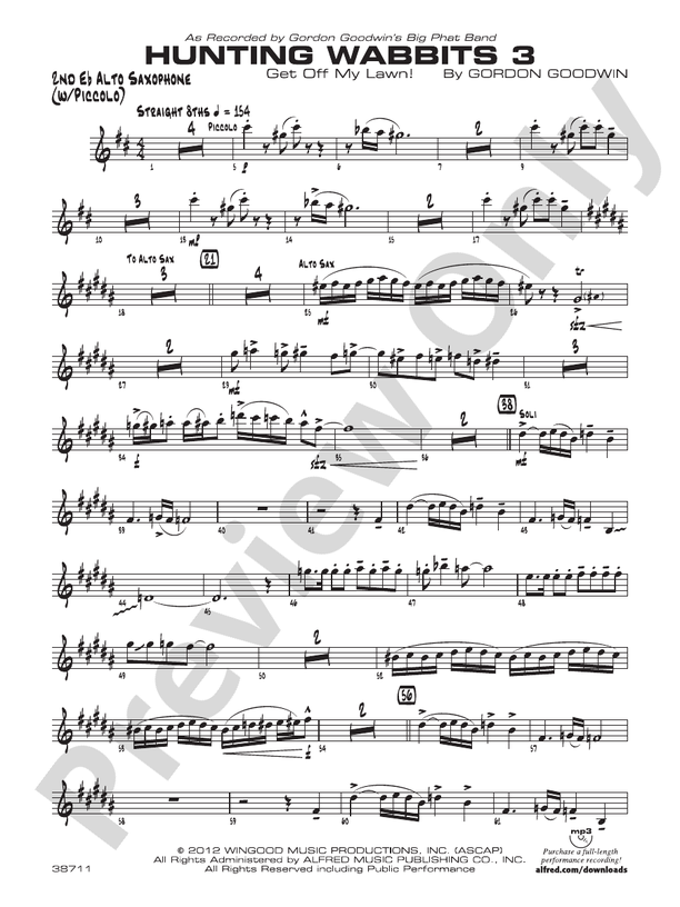 Hunting Wabbits 3 (Get Off My Lawn): 2nd E-flat Alto Saxophone: 2nd E ...