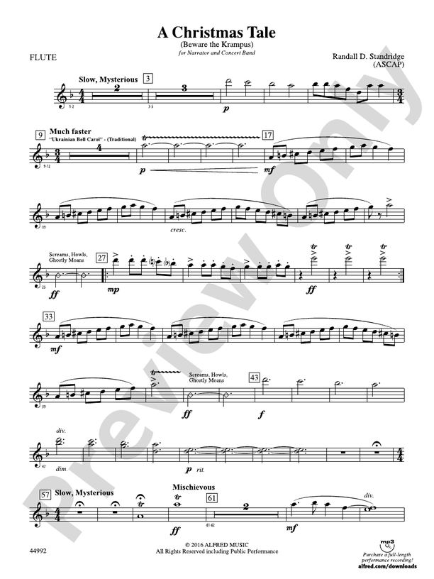 A Christmas Tale: Flute: Flute Part - Digital Sheet Music Download