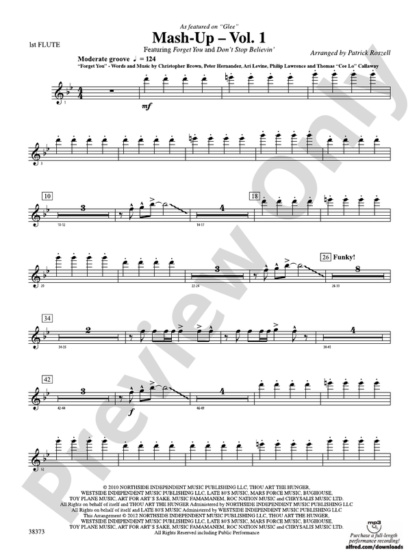 Mash-Up – Vol. 1: Flute: Flute Part - Digital Sheet Music Download
