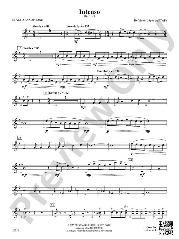 Intenso: E-flat Alto Saxophone: E-flat Alto Saxophone Part - Digital ...