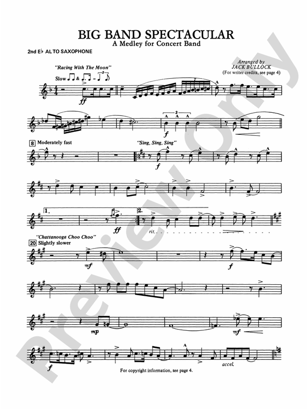 Big Band Spectacular: 2nd E-flat Alto Saxophone: 2nd E-flat Alto ...