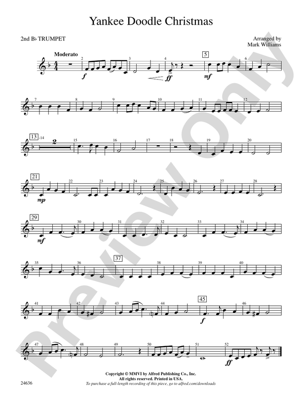 Yankee Doodle Christmas: 2nd B-flat Trumpet: 2nd B-flat Trumpet Part - Digital Sheet Music Download