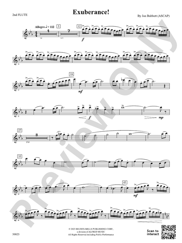 Exuberance!: 2nd Flute: 2nd Flute Part - Digital Sheet Music Download