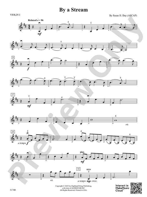 By a Stream: 1st Violin: 1st Violin Part - Digital Sheet Music Download