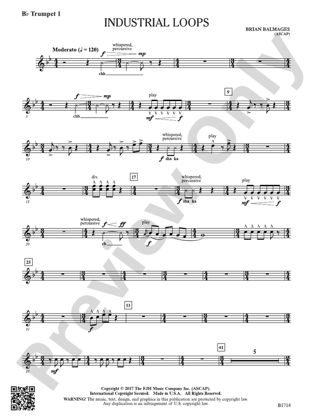 Industrial Loops: B-flat Trumpet 1: B-flat Trumpet 1 Part: Brian ...