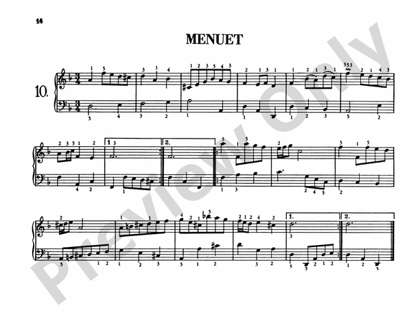 Bach: The First Bach Book (Fing. Alexander Lipsky): 10. Menuet, in D ...