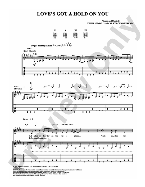 Love's Got A Hold On You: Guitar TAB: Alan Jackson - Digital Sheet ...