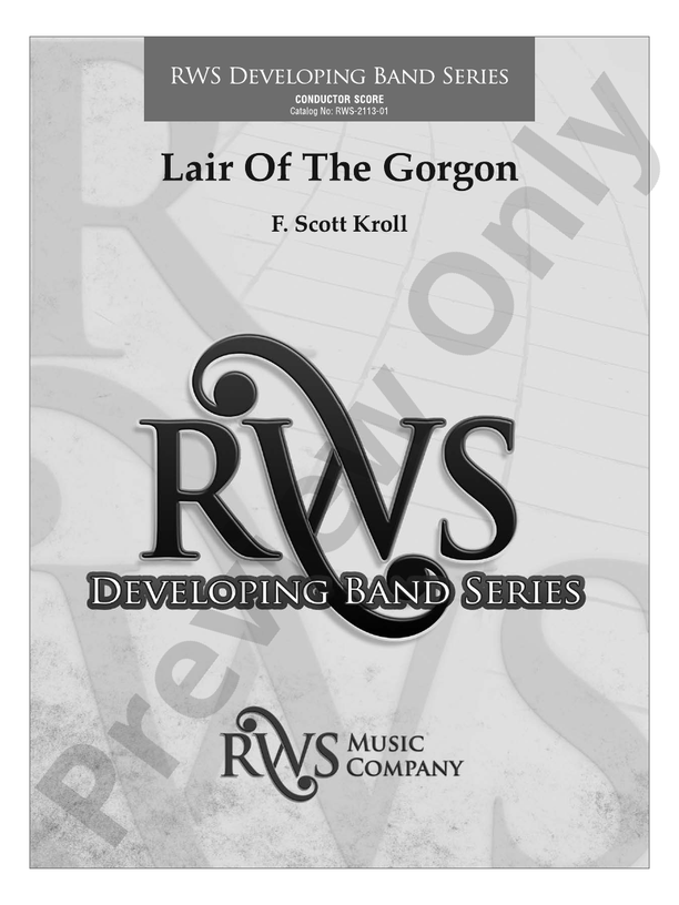 Lair Of The Gorgon: Concert Band Conductor Score & Parts: F. Scott ...