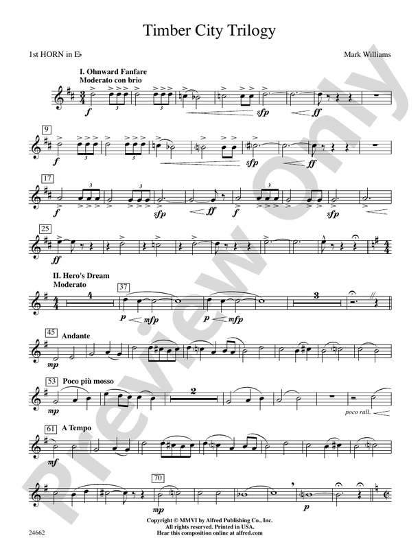 Timber City Trilogy: (wp) 1st Horn in E-flat: (wp) 1st Horn in E-flat ...