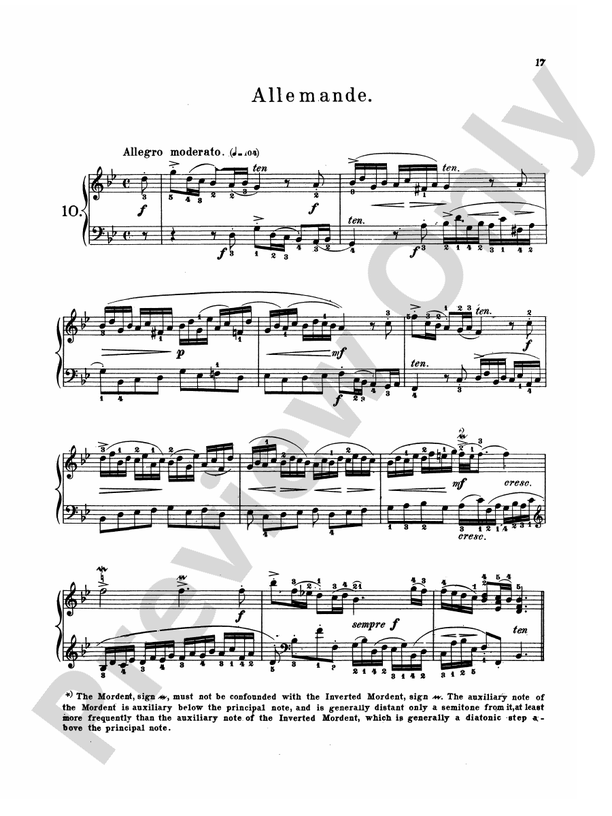 Handel: A First Book: X. Allemande Part - Digital Sheet Music Download