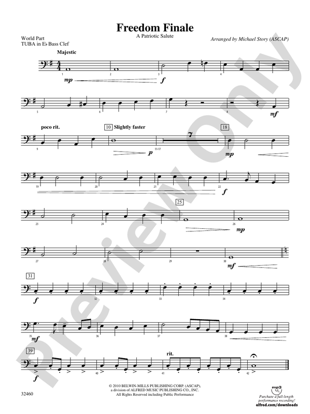 Freedom Finale: (wp) E-flat Tuba B.C.: (wp) E-flat Tuba B.C. World Part ...