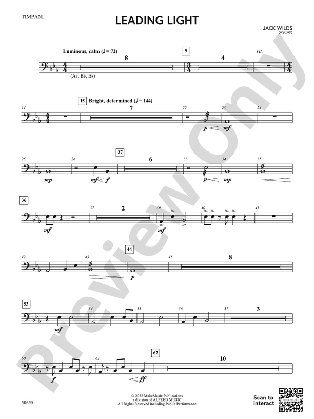 Leading Light: Timpani: Timpani Part - Digital Sheet Music Download