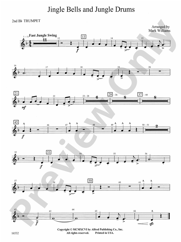 Jingle Bells and Jungle Drums: 2nd B-flat Trumpet: 2nd B-flat Trumpet Part - Digital Sheet Music ...