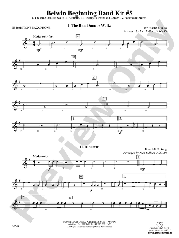 Belwin Beginning Band Kit #5: E-flat Baritone Saxophone: E-flat ...