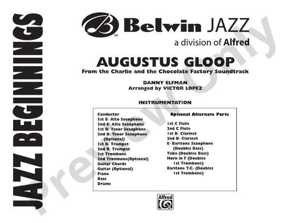Augustus Gloop: Score: Jazz Ensemble Score - Digital Sheet Music Download