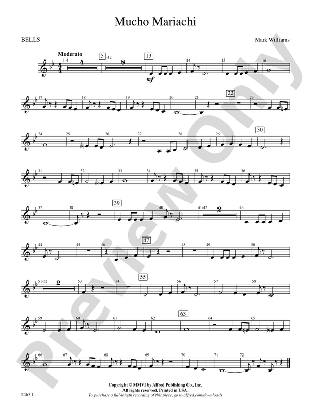 Mucho Mariachi: Bells: Bells Part - Digital Sheet Music Download