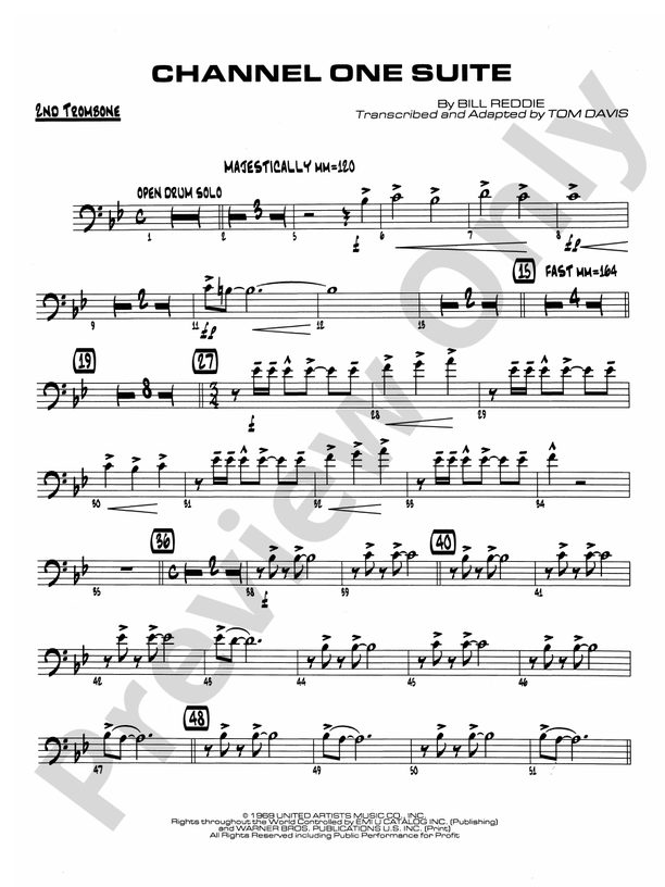 Channel One Suite: 2nd Trombone: 2nd Trombone Part - Digital Sheet ...
