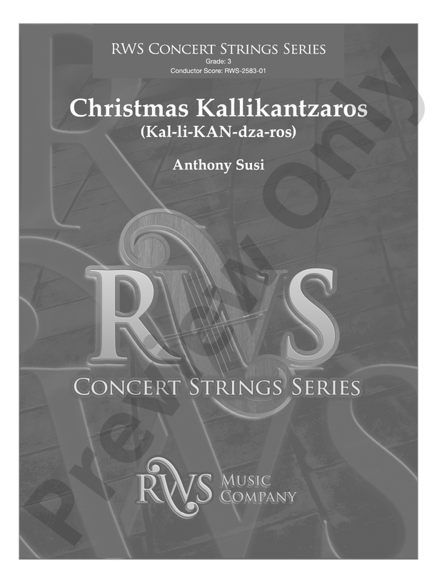 Christmas Kallikantzaros (Kal-li-KAN-dza-ros): Score: String Orchestra ...