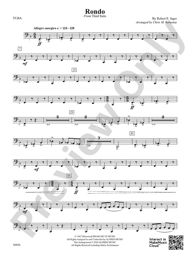 Rondo: Tuba: Tuba Part - Digital Sheet Music Download