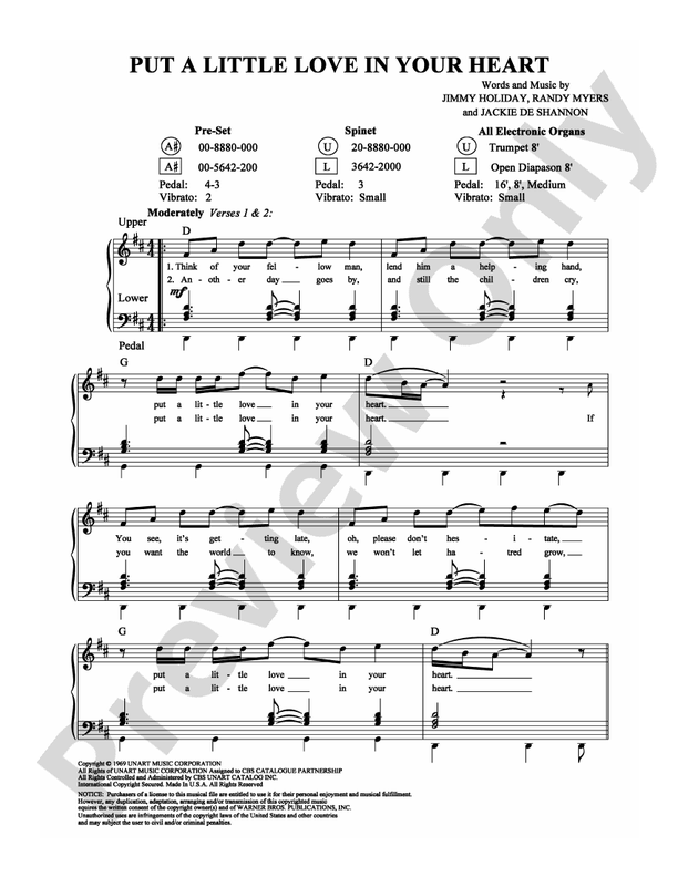 Put A Little Love In Your Heart: Organ: Jackie De Shannon - Digital ...