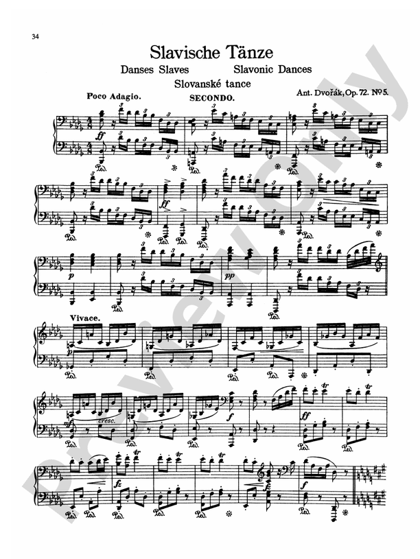 Dvorák: Slavonic Dances, Op. 72: Slavonic Dance, Opus 72, No. 5 Part ...