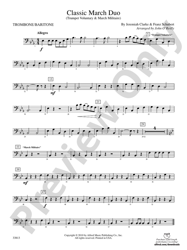 Classic March Duo: 1st Trombone: 1st Trombone Part - Digital Sheet ...