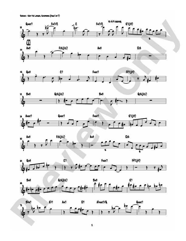 Wait No Longer: Solo & Small Ensemble: Joshua Redman - Digital Sheet ...