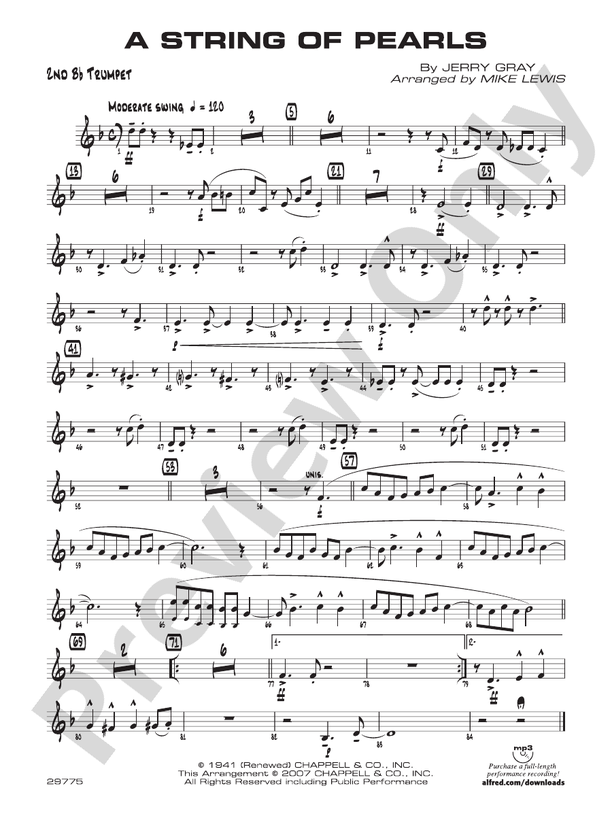 String of Pearls: 2nd B-flat Trumpet: 2nd B-flat Trumpet Part - Digital ...