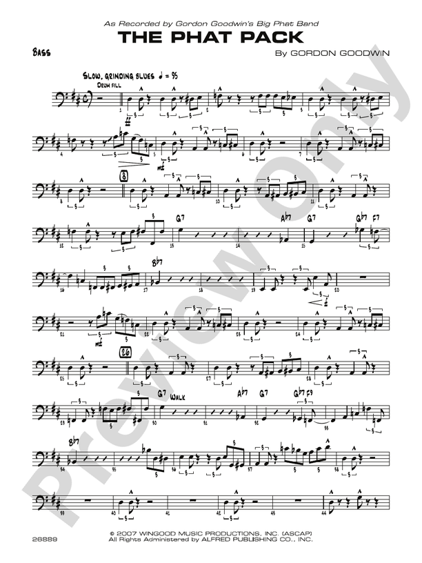 The Phat Pack: String Bass: String Bass Part - Digital Sheet Music Download