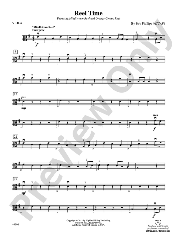 Reel Time: Viola: Viola Part - Digital Sheet Music Download