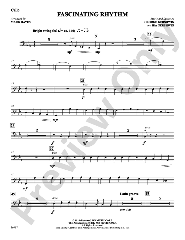 Fascinating Rhythm: Cello: Cello Part - Digital Sheet Music Download