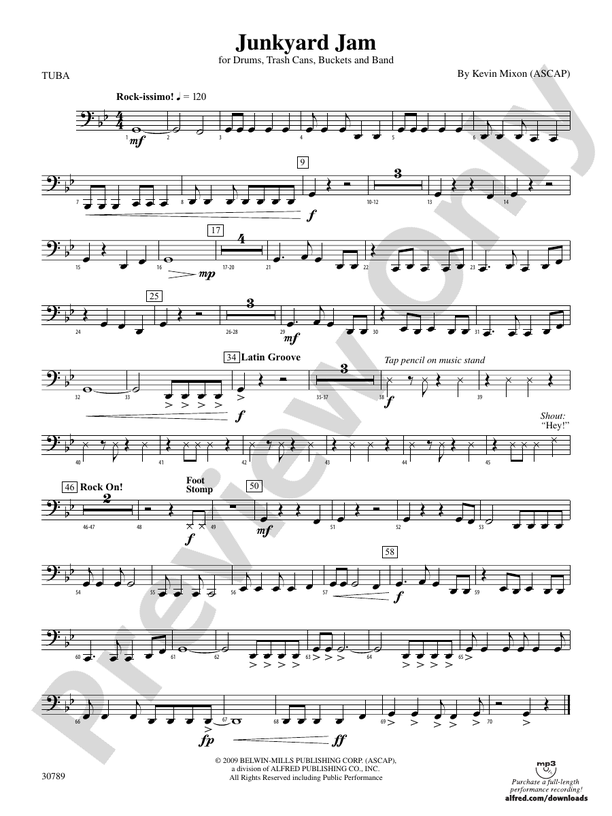 Junkyard Jam: Tuba: Tuba Part - Digital Sheet Music Download