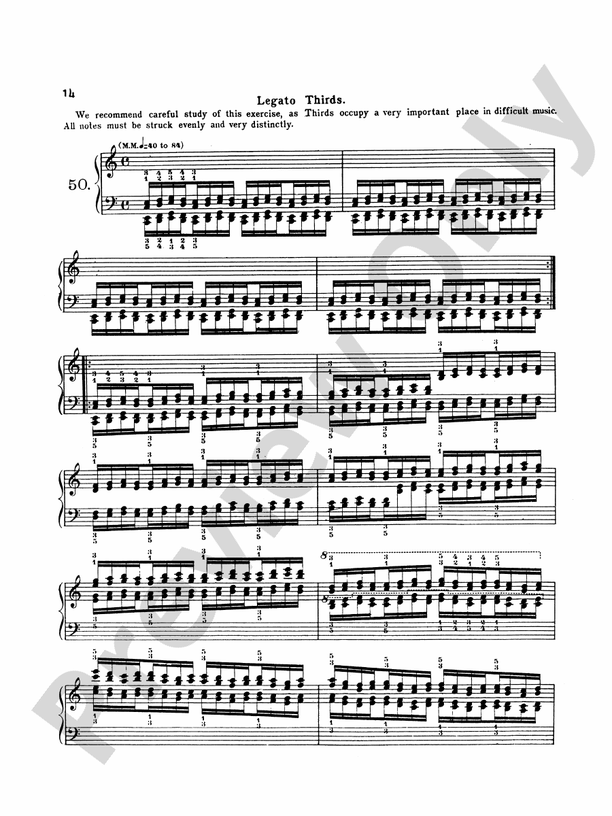 Hanon: The Virtuoso Pianist (Volume III): No. 50 Part - Digital Sheet ...