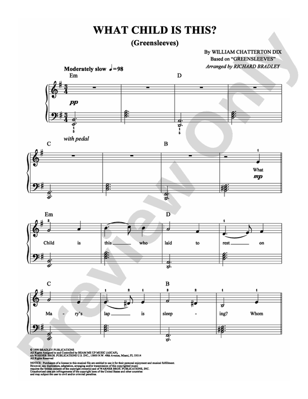 What Child Is This? (Greensleeves): Easy Piano: William Chatterton Dix ...