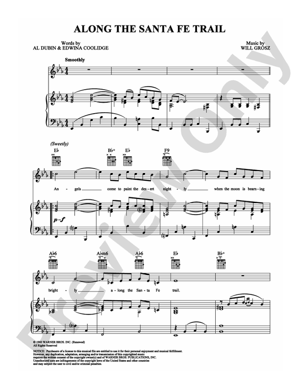 Along the Santa Fe Trail: Piano/Vocal/Chords: Glenn Miller - Digital ...