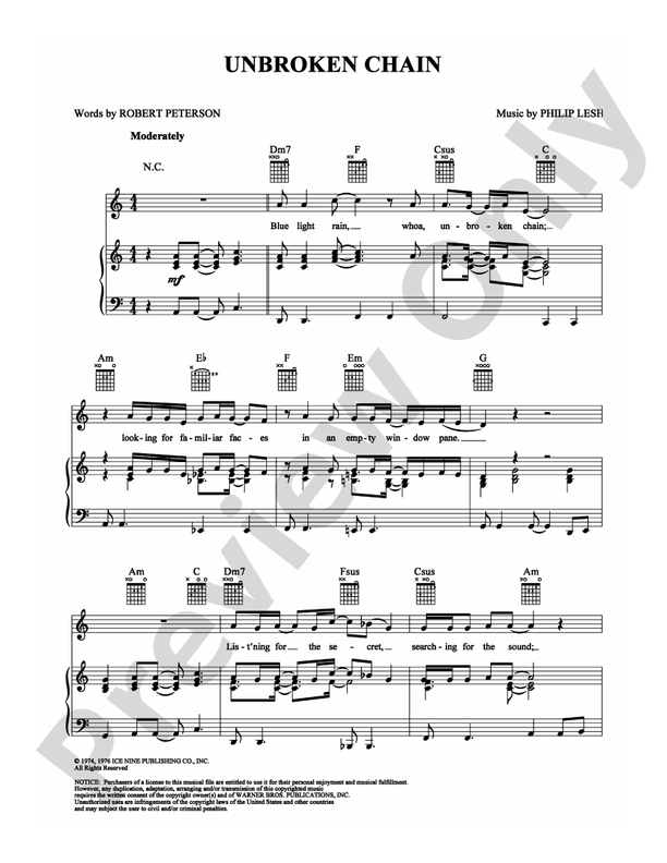 Unbroken Chain: Piano/Vocal/Chords: Grateful Dead - Digital Sheet Music ...