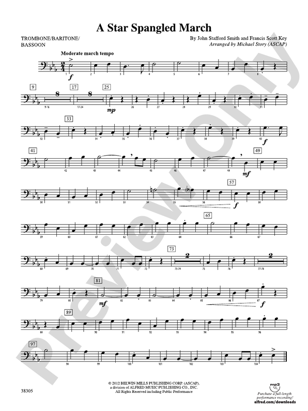 A Star Spangled March: 1st Trombone: 1st Trombone Part - Digital Sheet ...