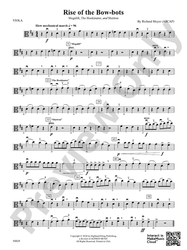 Rise of the Bow-bots: Viola: Viola Part - Digital Sheet Music Download